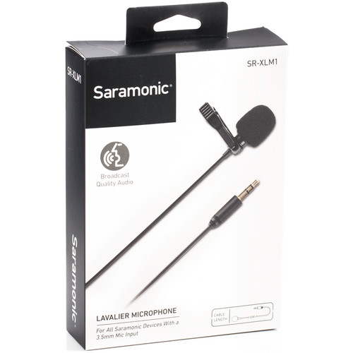 Saramonic SR-XLM1 Omnidirectional Broadcast-Quality Lavalier Microphone with 3.5mm TRS Connector ...