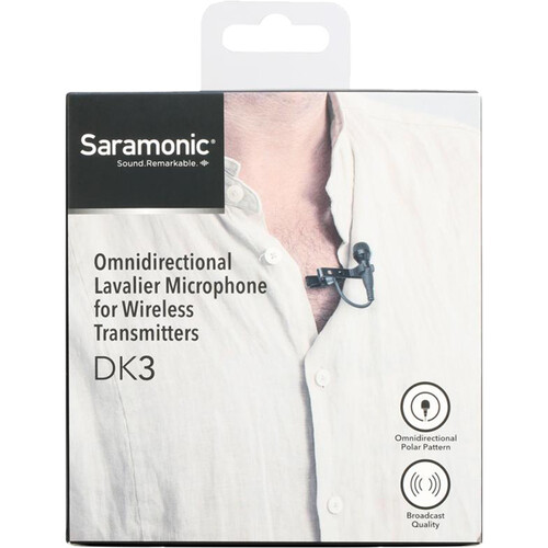 Saramonic DK3A Premium Omnidirectional Lavalier Microphone for Saramonic, Rode, Sennheiser ...