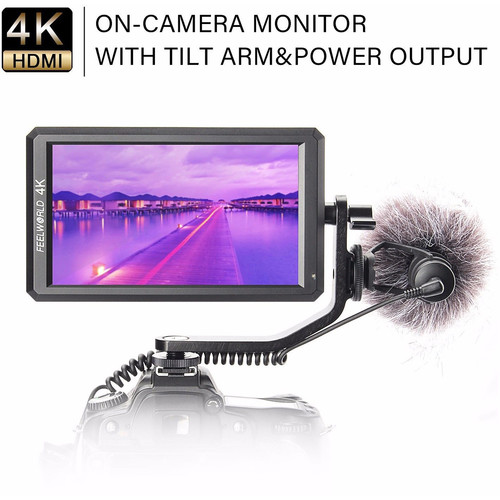 FeelWorld 5.7″ Full HD HDMI On-Camera Monitor with 4K Support and Tilt ...