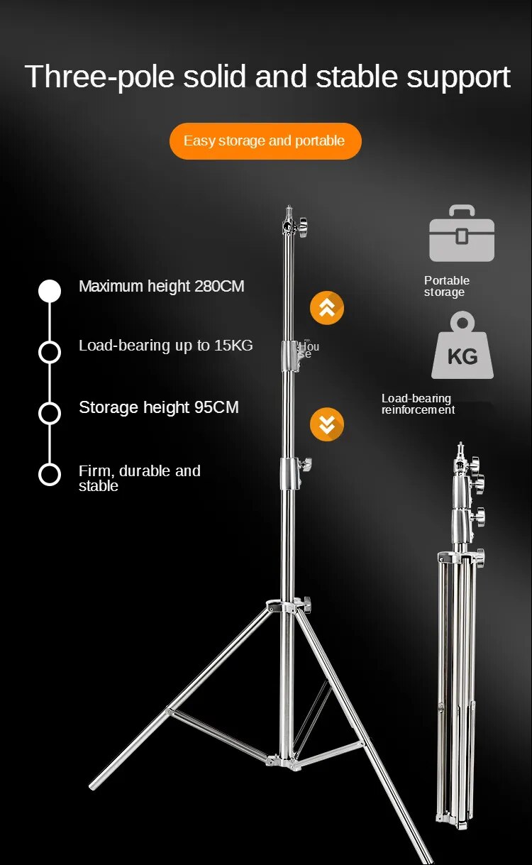 VALIDO FORTIS 280CM STAINLESS STEEL LIGHT STAND – Curven Store