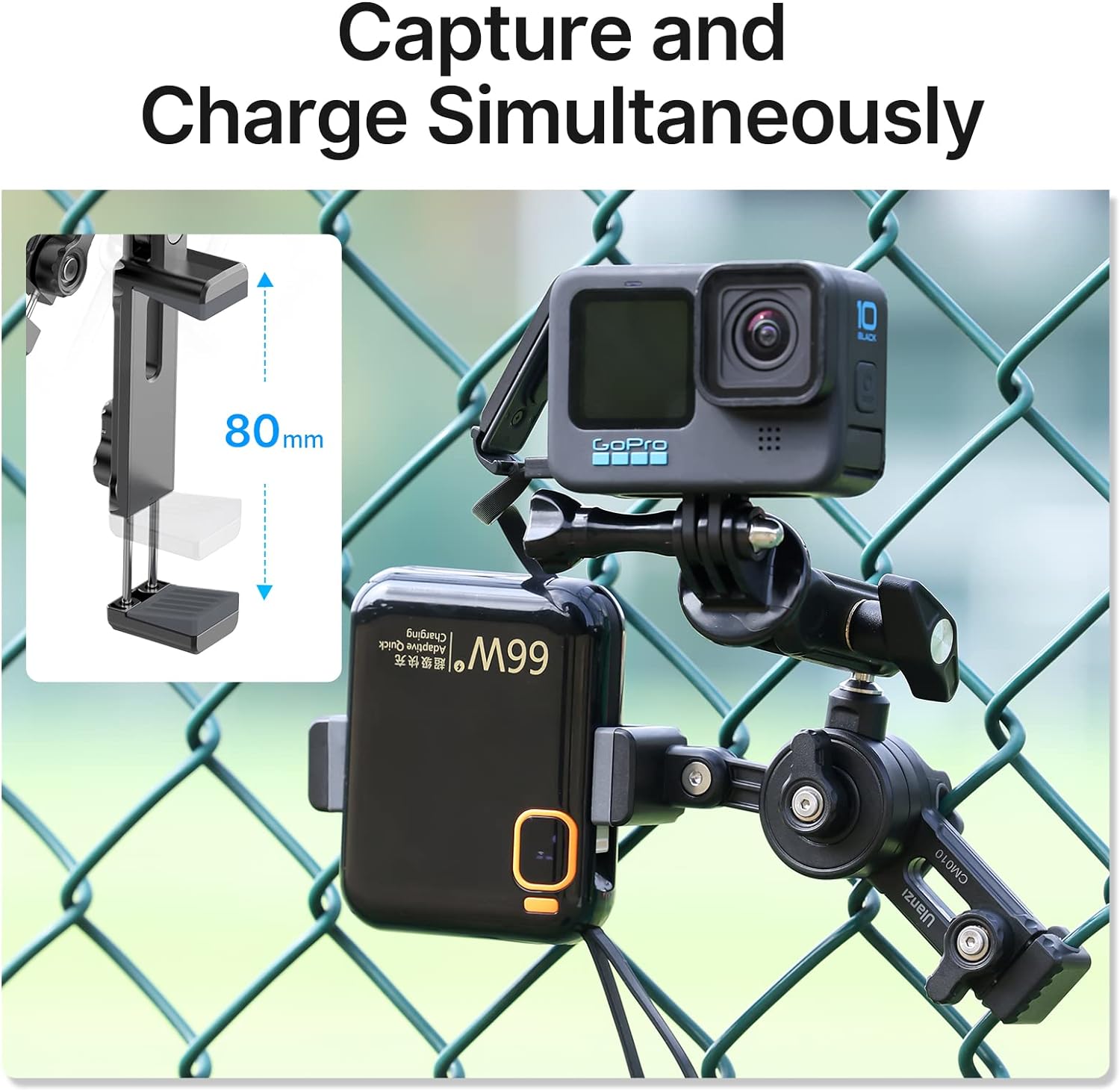 Ulanzi Cm010 Universele Gopro Hek Mount Beugel Opknoping Net Standaard Voor Gopro Insta360 Dji ...