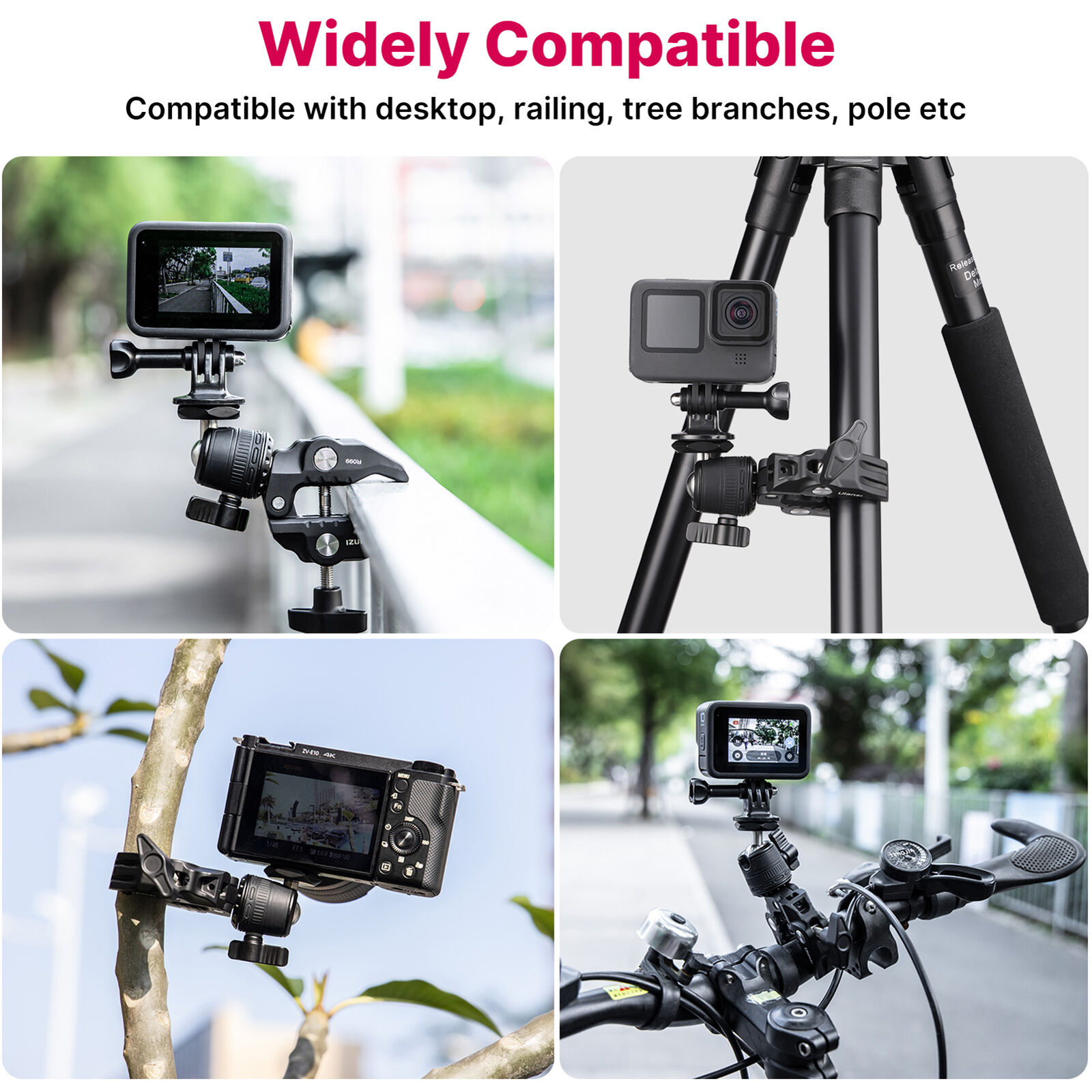 Ulanzi R099 Camera Super Clamp Mount w 360° Adjustable Mini Ball Head 1 ...