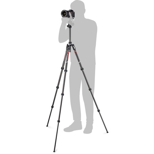 Manfrotto MKBFRTC4GTA-BH Befree GT Travel Carbon Fiber Tripod with 496 Ball Head (Black ...
